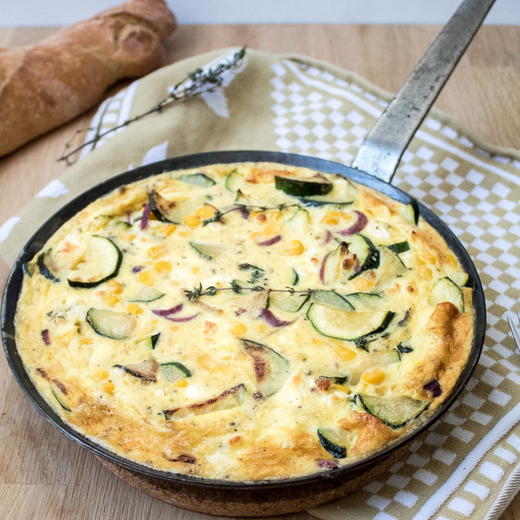 Zucchini Corn Frittata - Super easy recipe to prepare