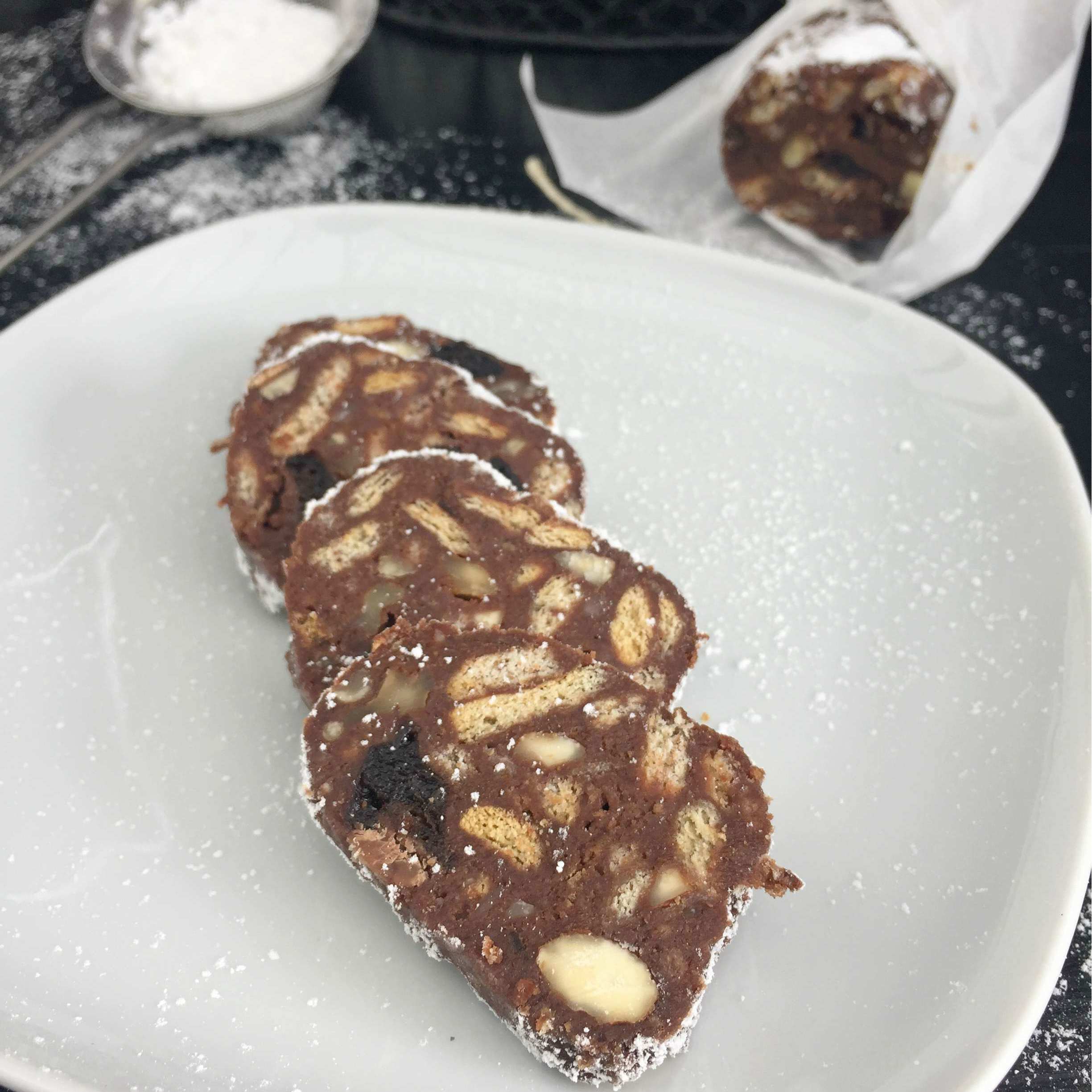 Chocolate salami - super easy no-bake dessert